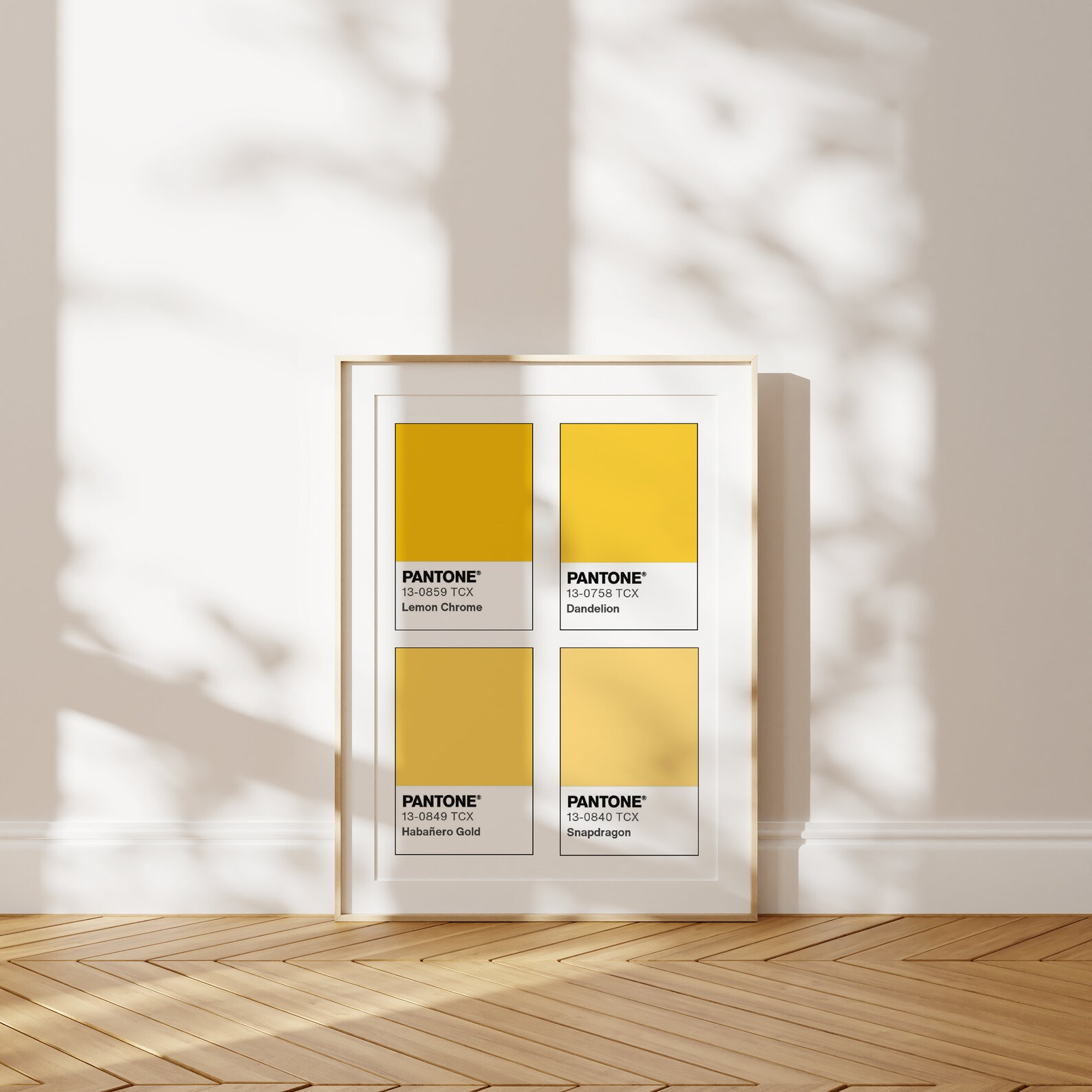 Yellow Pantone Color Palette | Yellow Pantone Color | Maximalist Poster ...