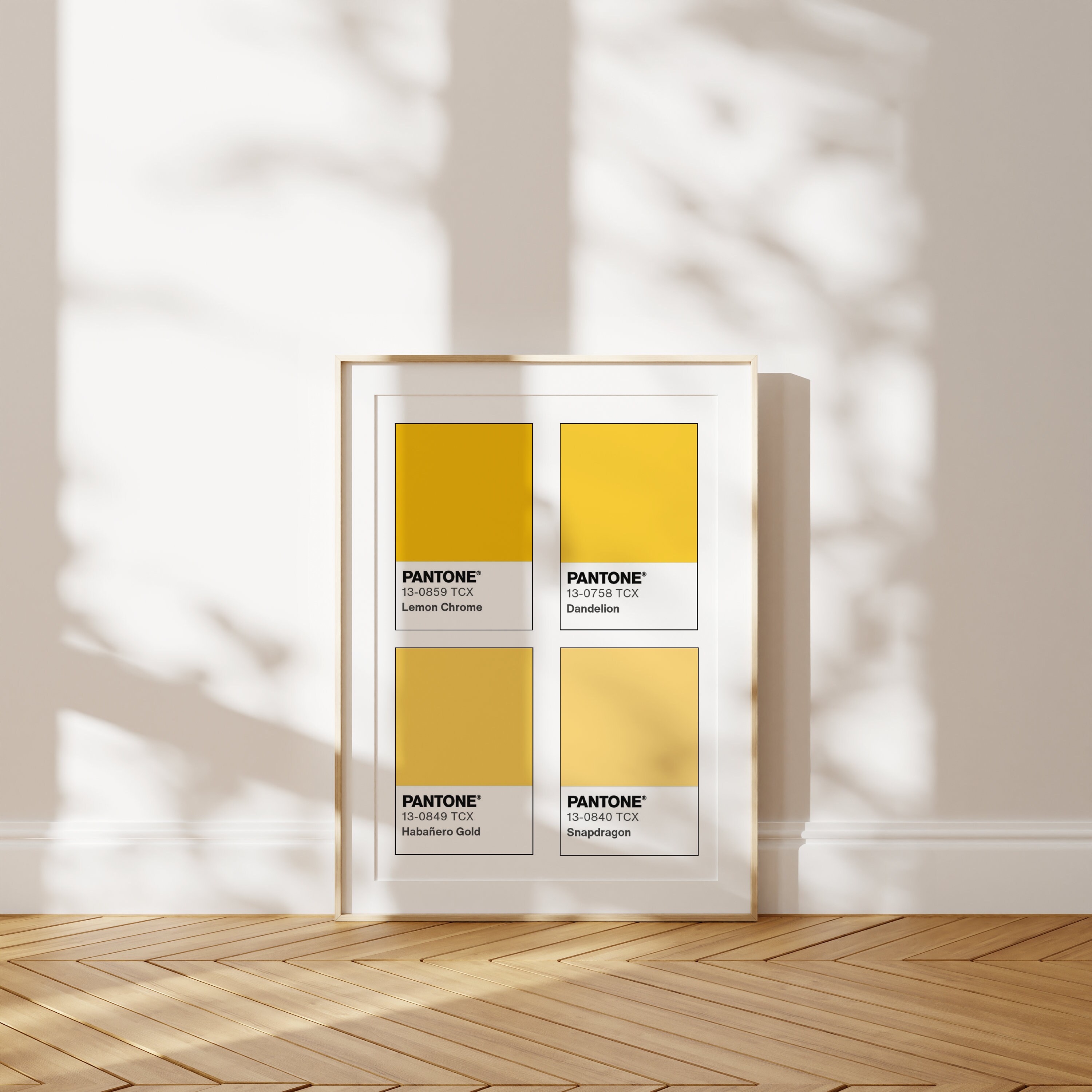 Yellow Pantone Color Palette | Yellow Pantone Color | Maximalist Poster ...