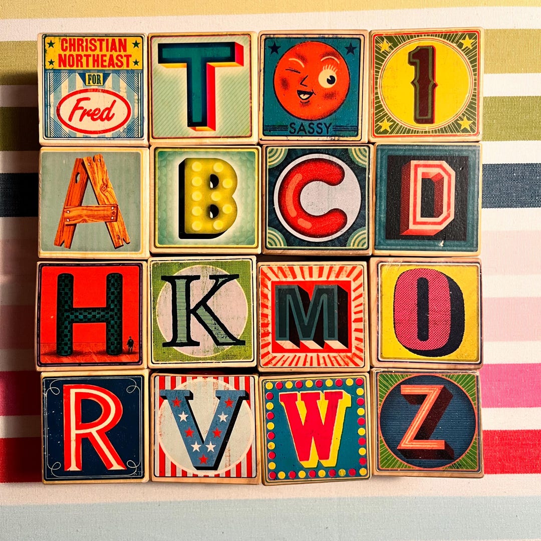 XYZ Alphabet Blocks / Fred and Friends / by Christian Northeast /rare ...