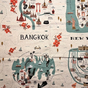 Rifle Paper Co Les Fleurs / City Maps / Canvas Panel - Etsy