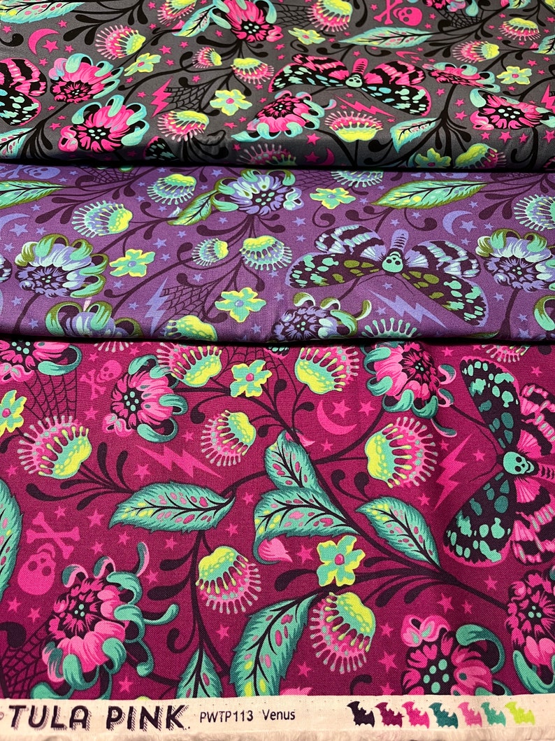 VENUS - Tula Pink De La Luna Fabric - Sold by the HALF YARD - Rare ...