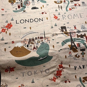 Rifle Paper Co Les Fleurs / City Maps / Canvas Panel - Etsy