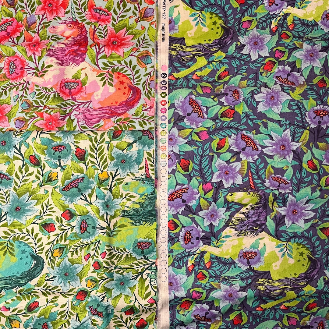 Pinkerville - UNICORNS - Tula Pink - Rare OOP - by the Half Yard - Etsy