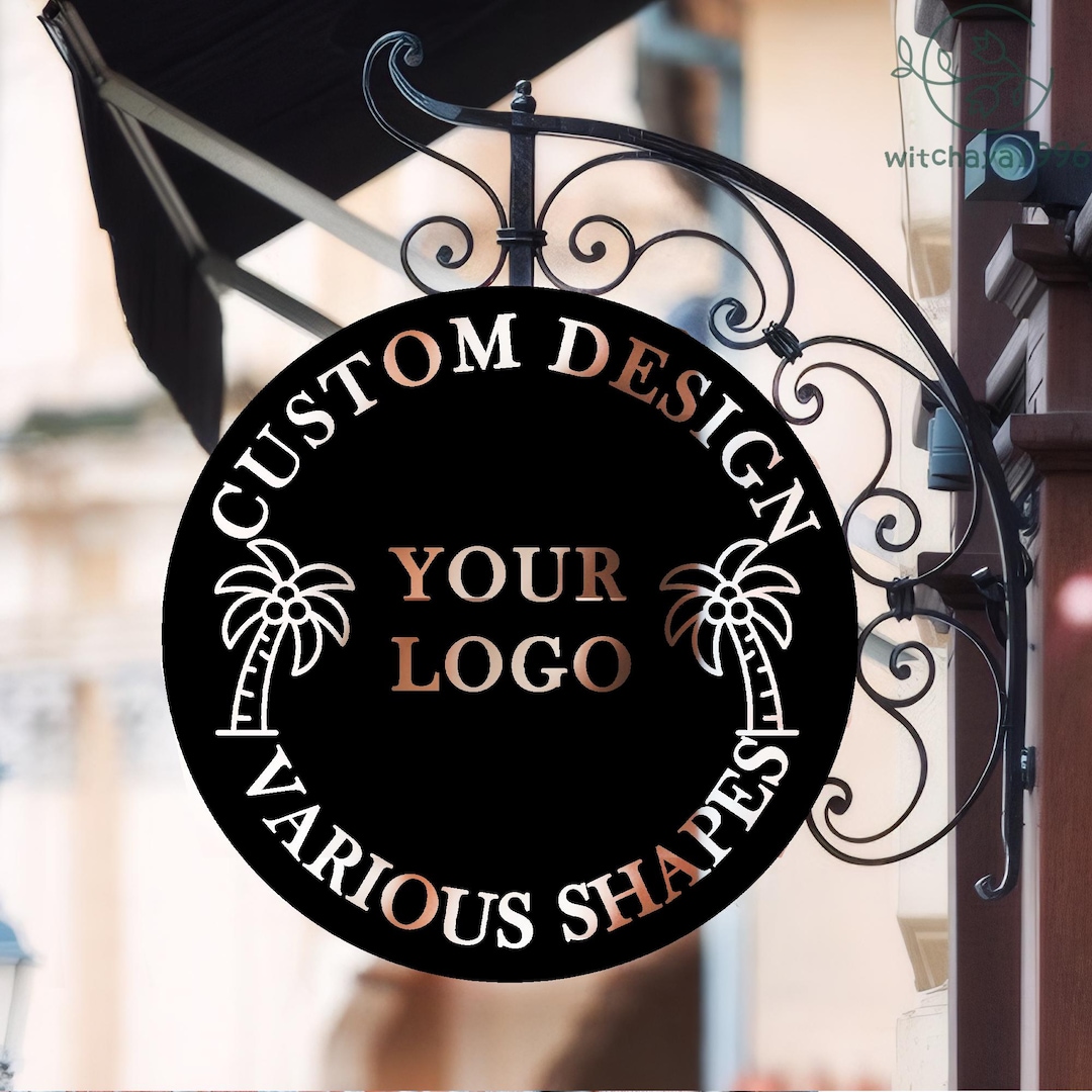 Personalized Laser-cut Metal Logo Sign, Storefront Decor,modern Office ...