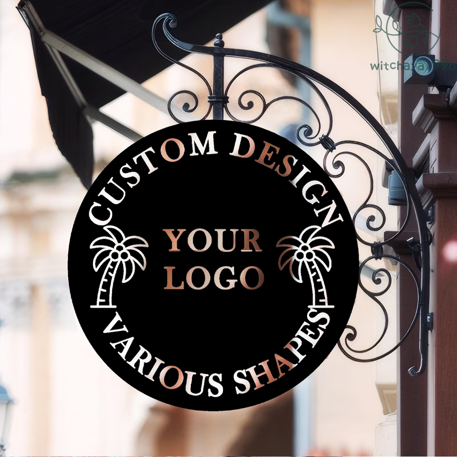 Personalized Laser-cut Metal Logo Sign, Storefront Decor,modern Office ...