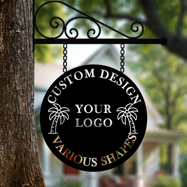 Personalized Laser-cut Metal Logo Sign, Storefront Decor,modern Office ...