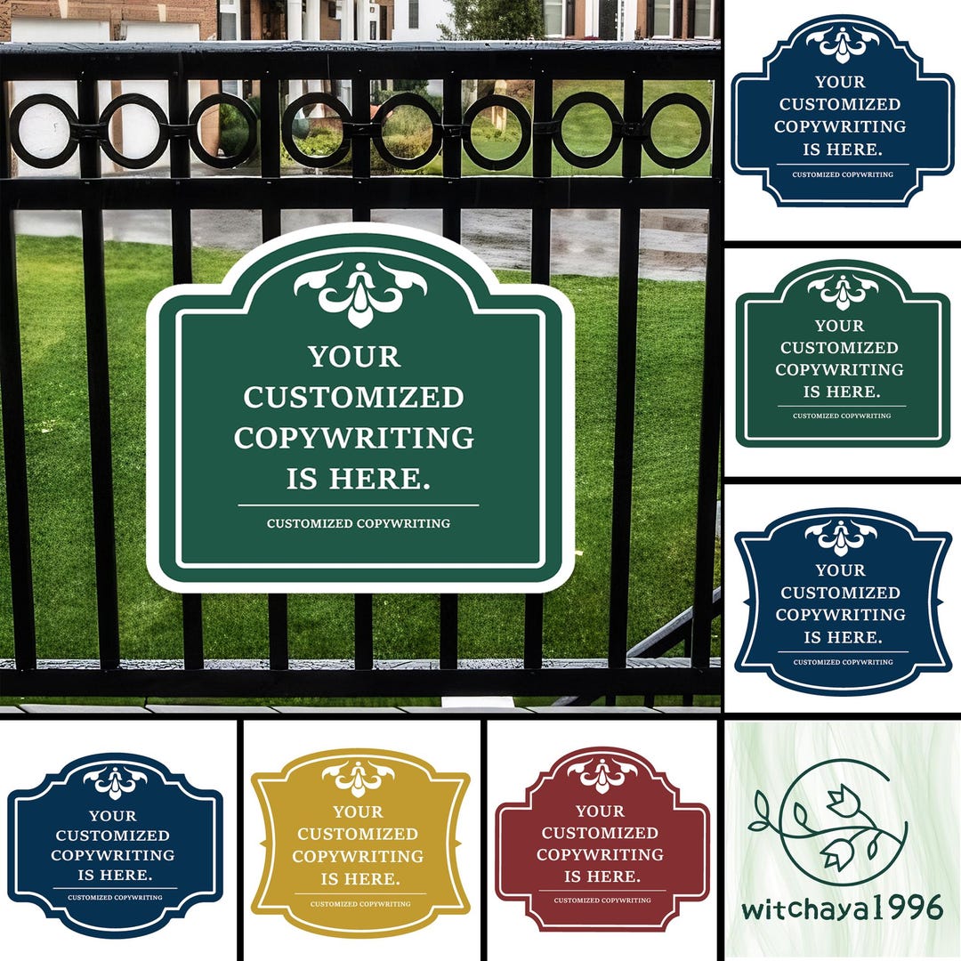 Personalized Metal House Sign,custom Outdoor Address Plaque,driveway ...