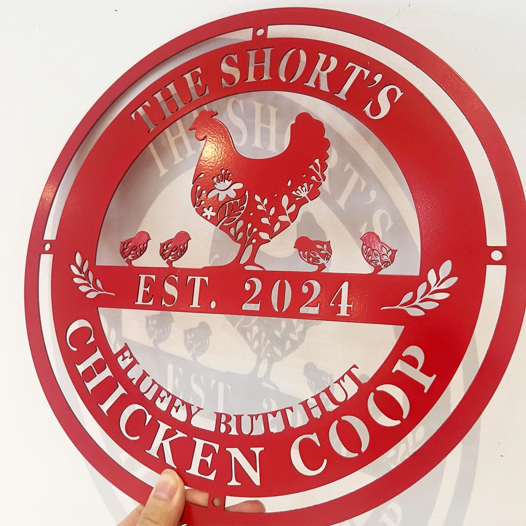 Hen House Decor, Hen House Metal Sign, Cutsom Metal Chicken Coop Sign ...