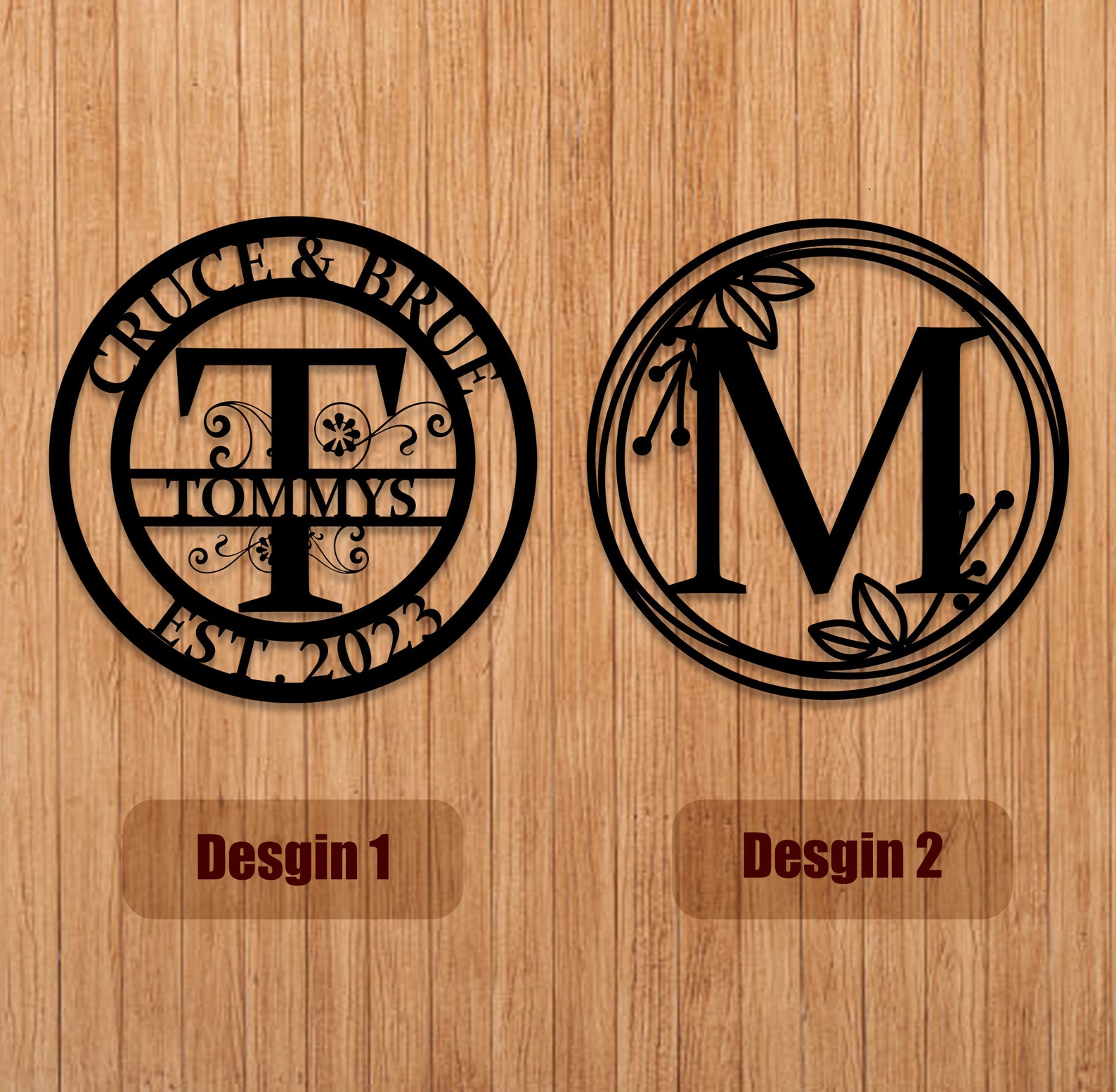 Custom Last Name Metal Logo, Gallery Wall Decor, Surname Metal Logo ...