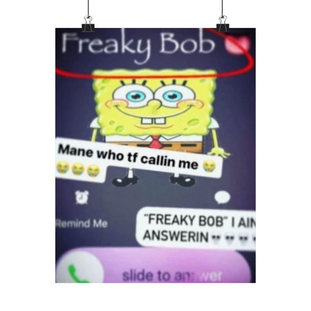 Freakybob College Meme Poster - Etsy