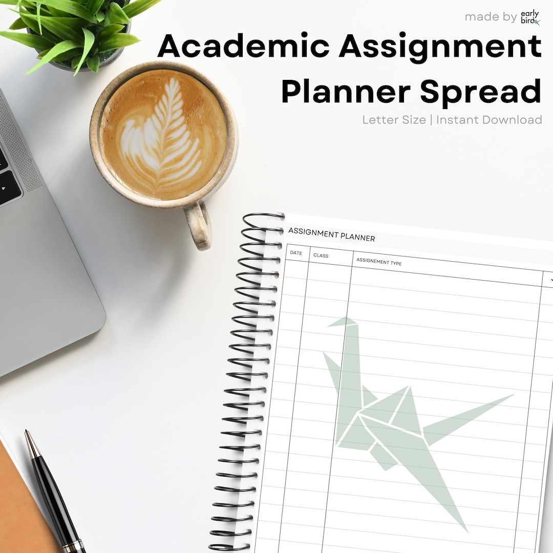 Academic Assignment Planner for Student Productivity, Organization ...
