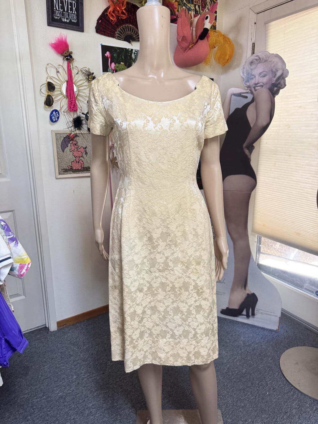 Vintage 196's Edith Flagg California Brocade Cocktail Wiggle Dress - Etsy