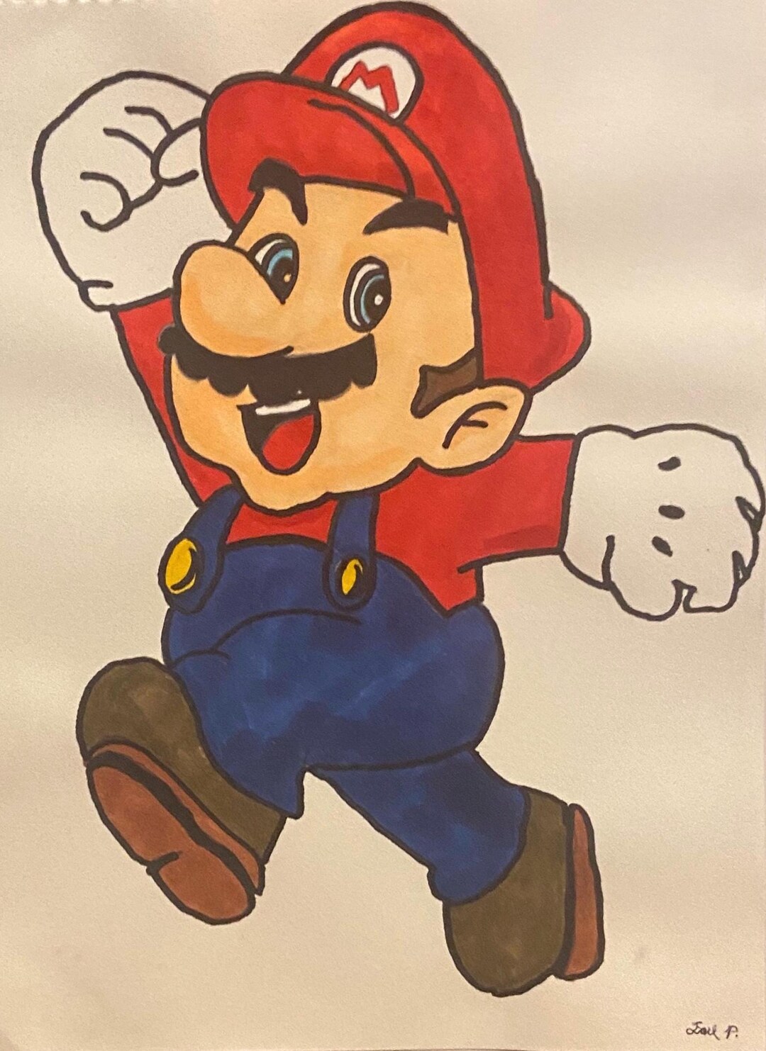 Marker Drawing | Super Mario Bros Alcohol Marker Drawing | Video Game ...