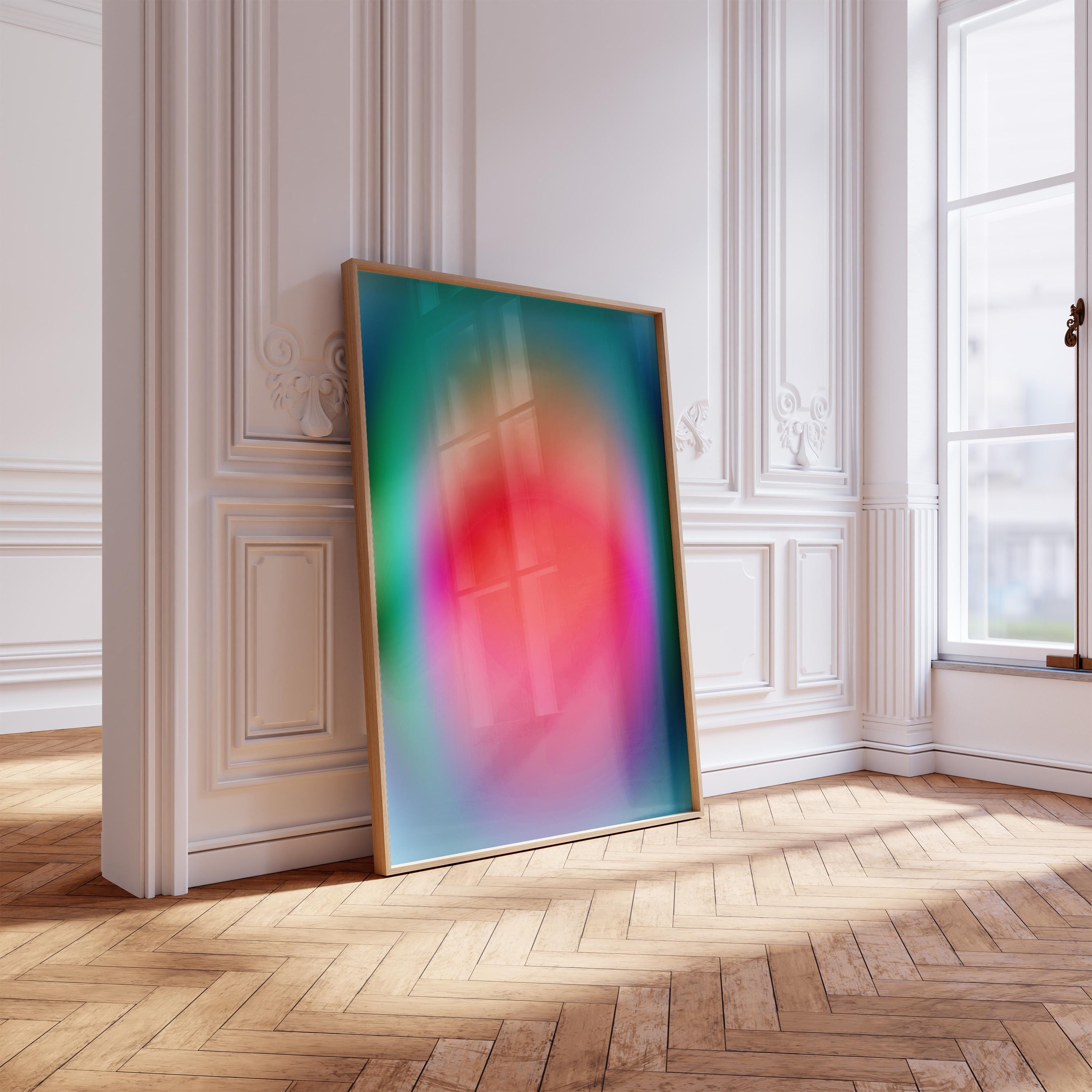 Gradient Wall Art Colorful Aura Poster Modern Aura Print Trippy Wall ...
