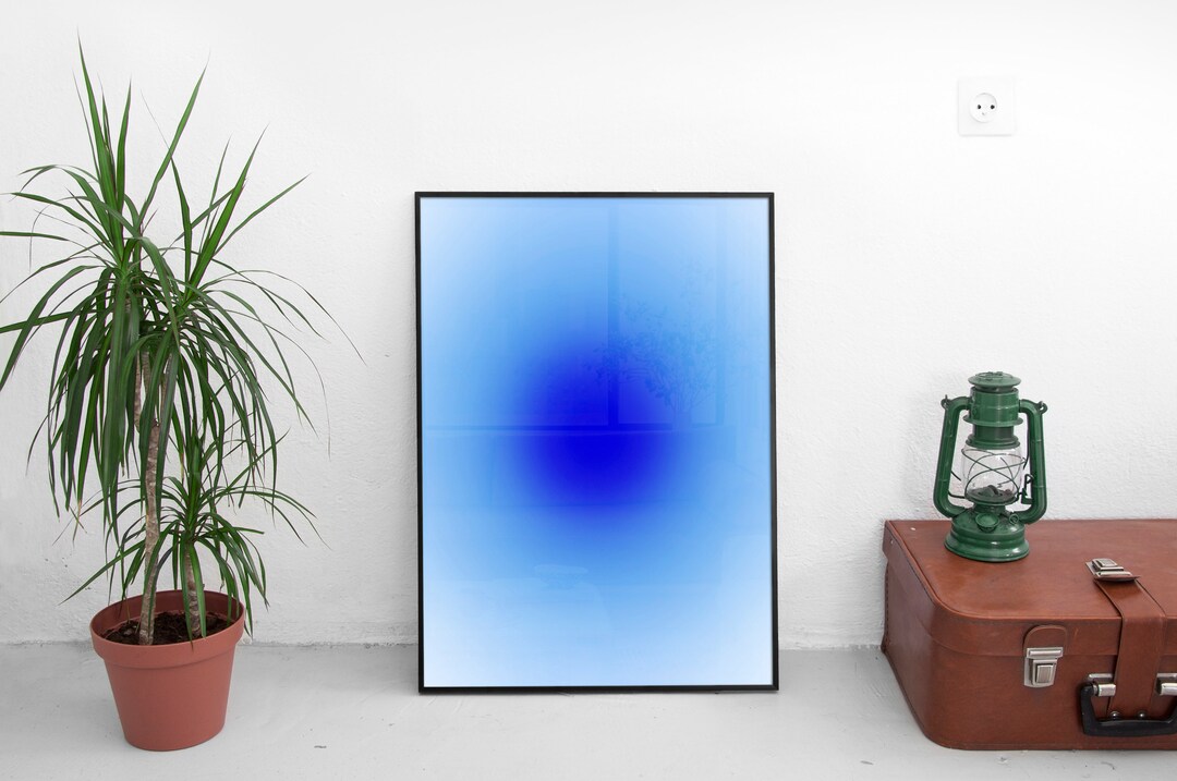 Blue Positive Energy Poster, Positive Aura Poster, Home Decor Aura ...