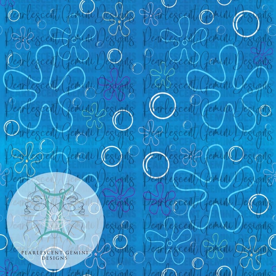 BIKINI BUBBLE FLOWERS Spongebob Seamless, Bubbles Seamless, 90s Seamless, Nickelodeon Seamless ...