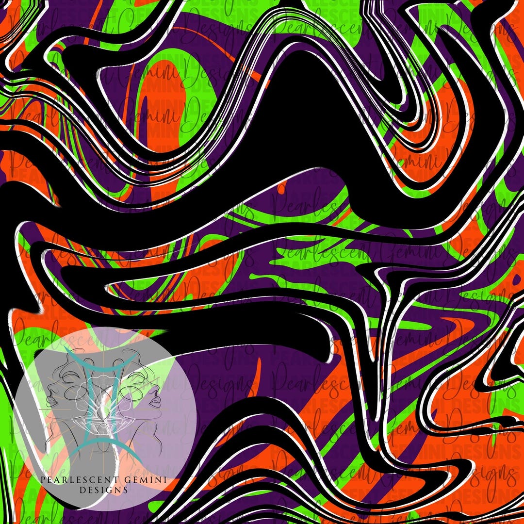 LIQUID SWIRL Spooky Seamless PNG, Groovy Swirl Seamless, Halloween ...