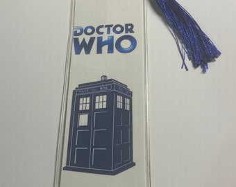 TARDIS Bookmark With Tassel Laser Engraved Alder Wood Doctor Who Book ...