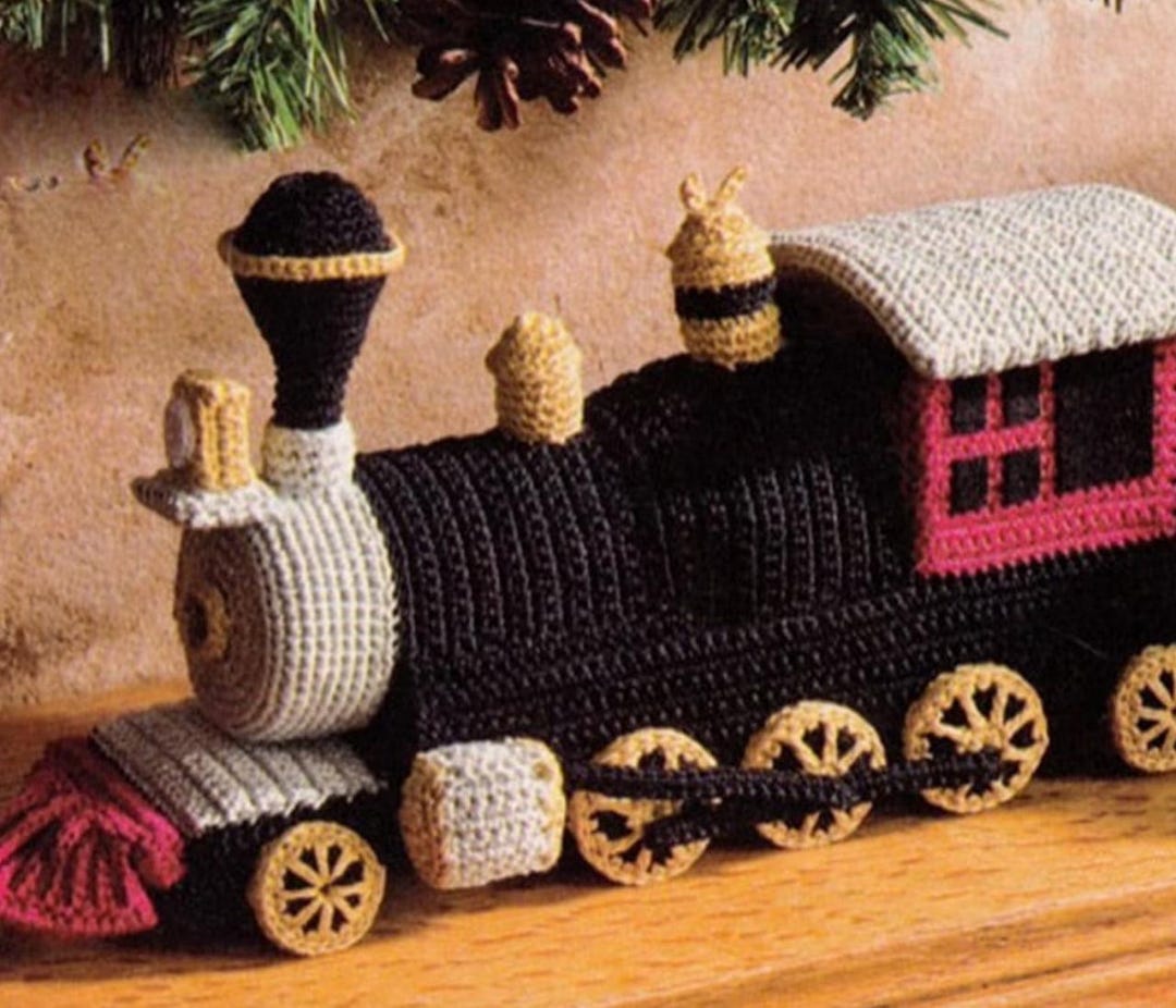 Crochet Locomotive Train Engine Amigurumi Soft Sculptured Toy Digital ...