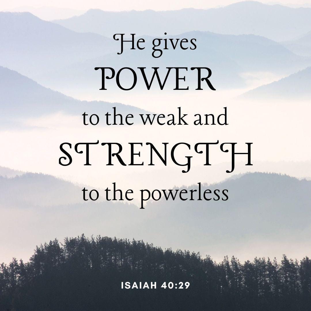 Empowering Bible Verse Printable - Isaiah 40:29 "he Gives Power to the ...