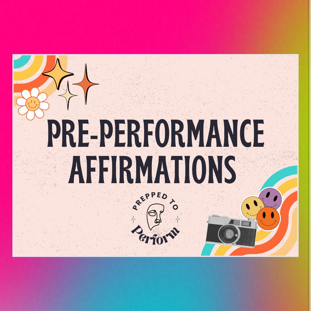 Pre-performance Affirmations | Printable Motivational Cards for Actors ...
