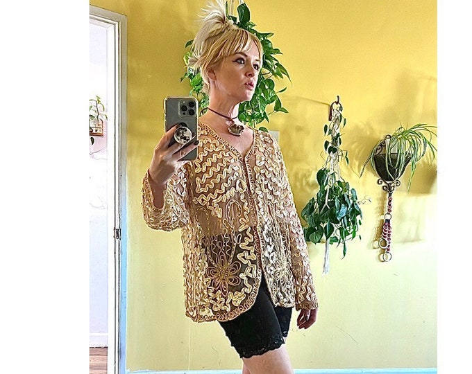 Vtg Festival Jacket 90s Sheer Ribbon Jackets 1990s Clothing - Etsy