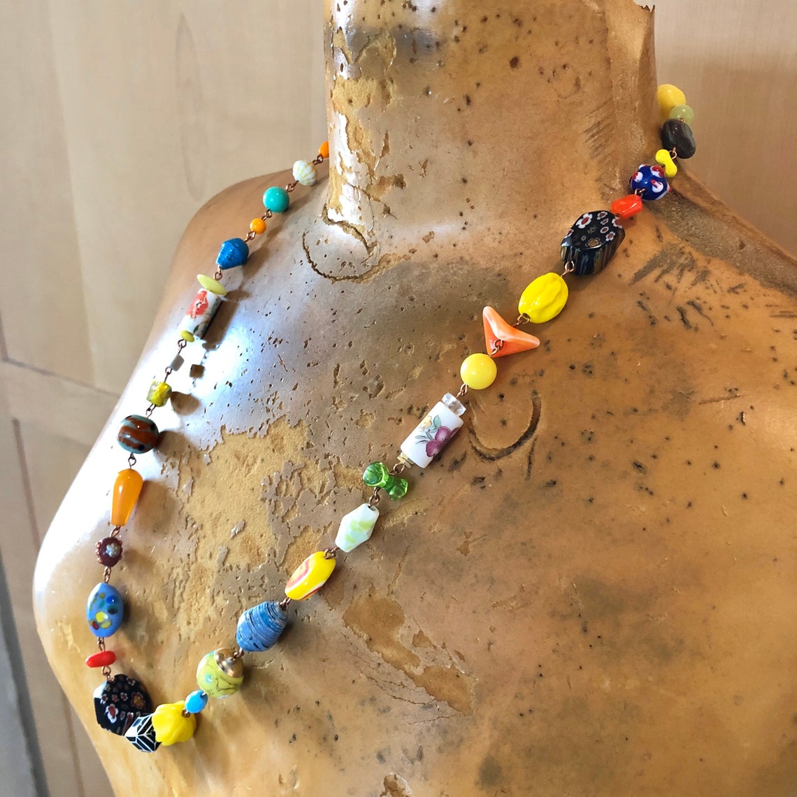 Collier de perles colorées Fun Handmade Bijoux Cadeaux Joyeux | Etsy