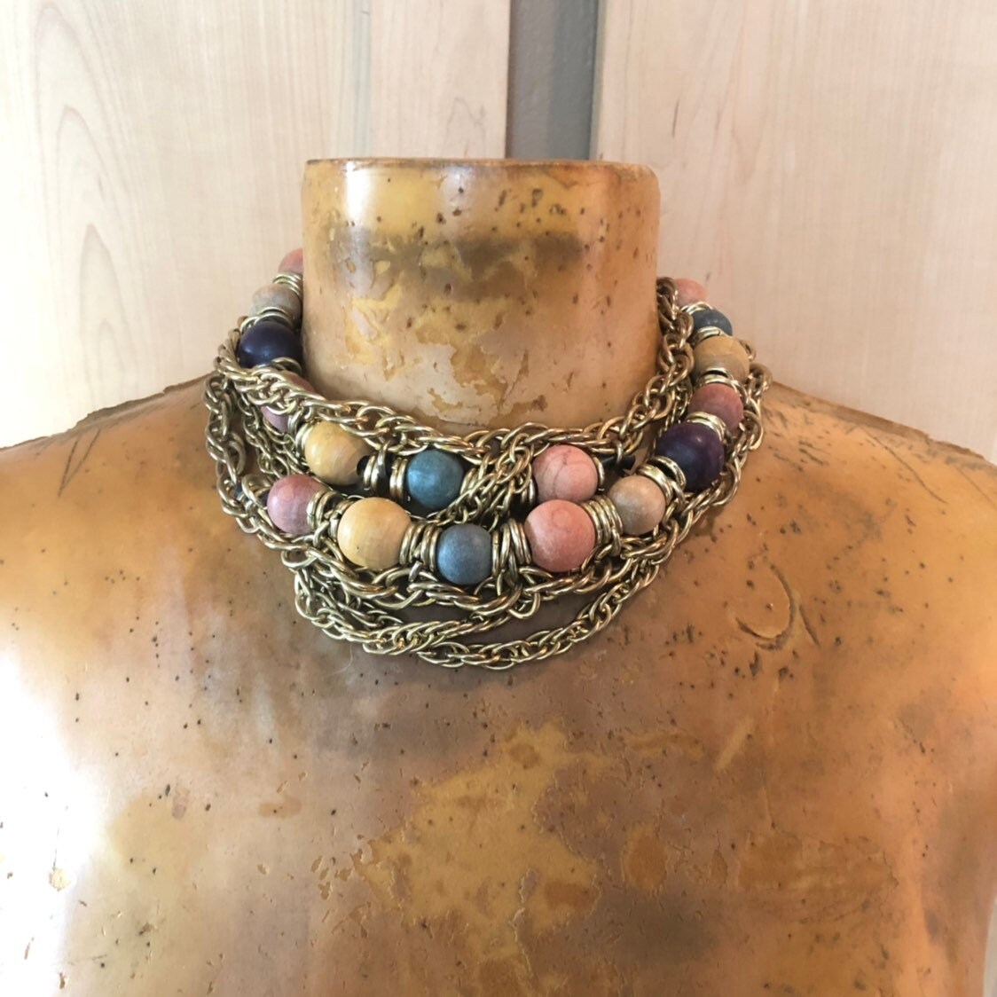 Layered Gold Chain Belt 90s Accessories 1990s Jewelry Beaded | Etsy