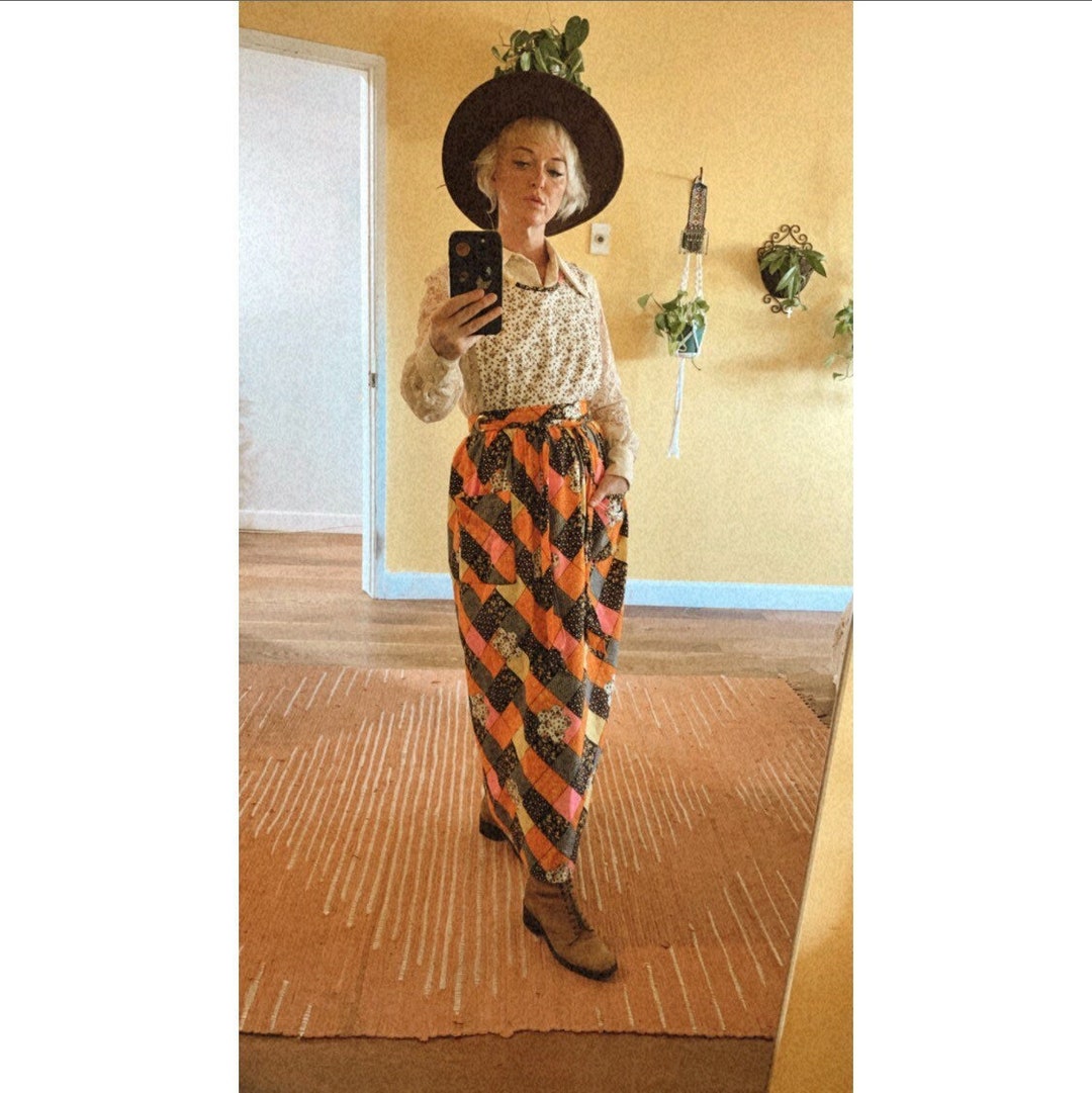 Vintage 60s Pinafore Patchwork Dress 1960s Party - Etsy