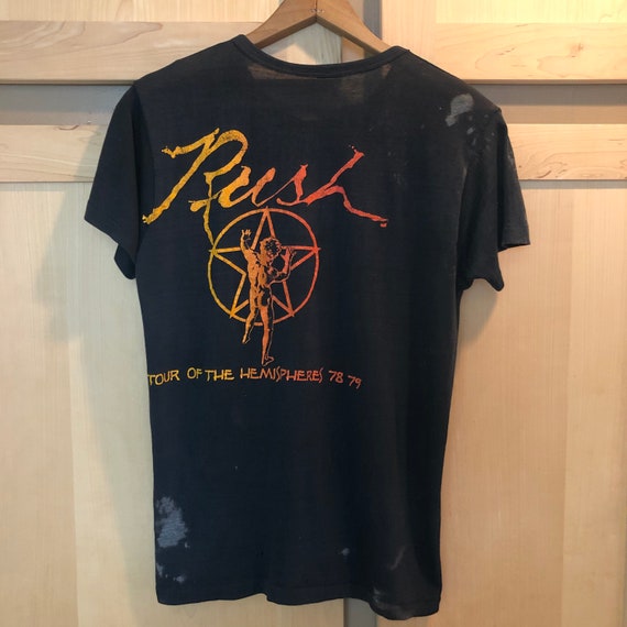 Vintage RUSH T-Shirt Band Tee 1978 Concert Shirt - Gem