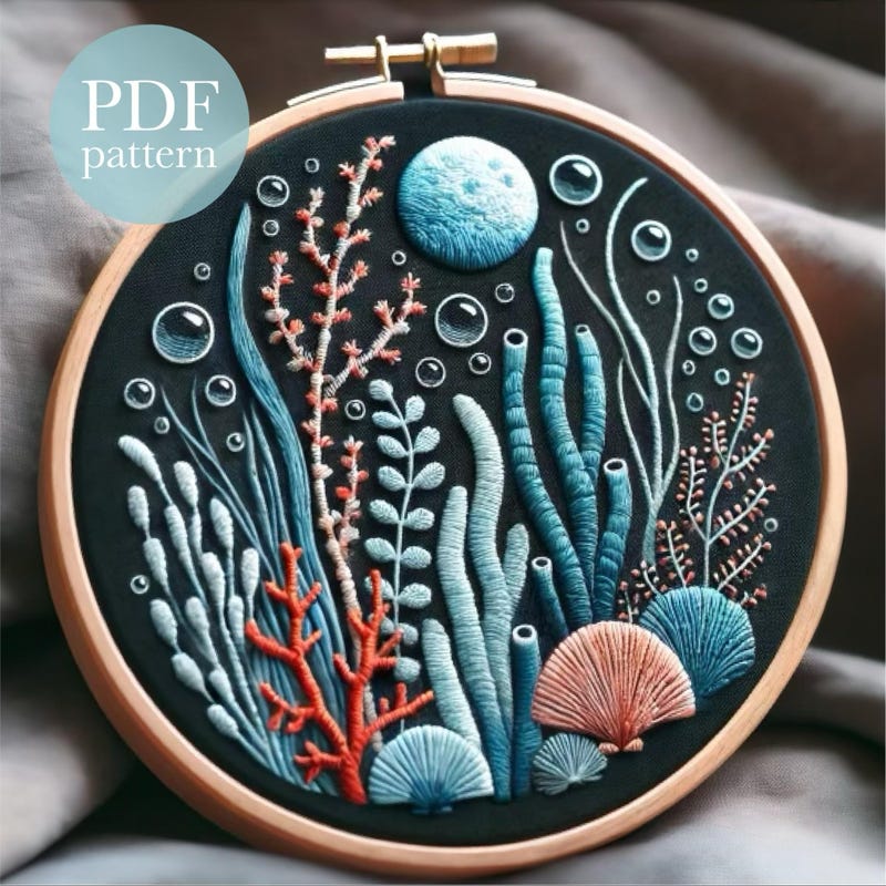 Coral Embroidery - Etsy