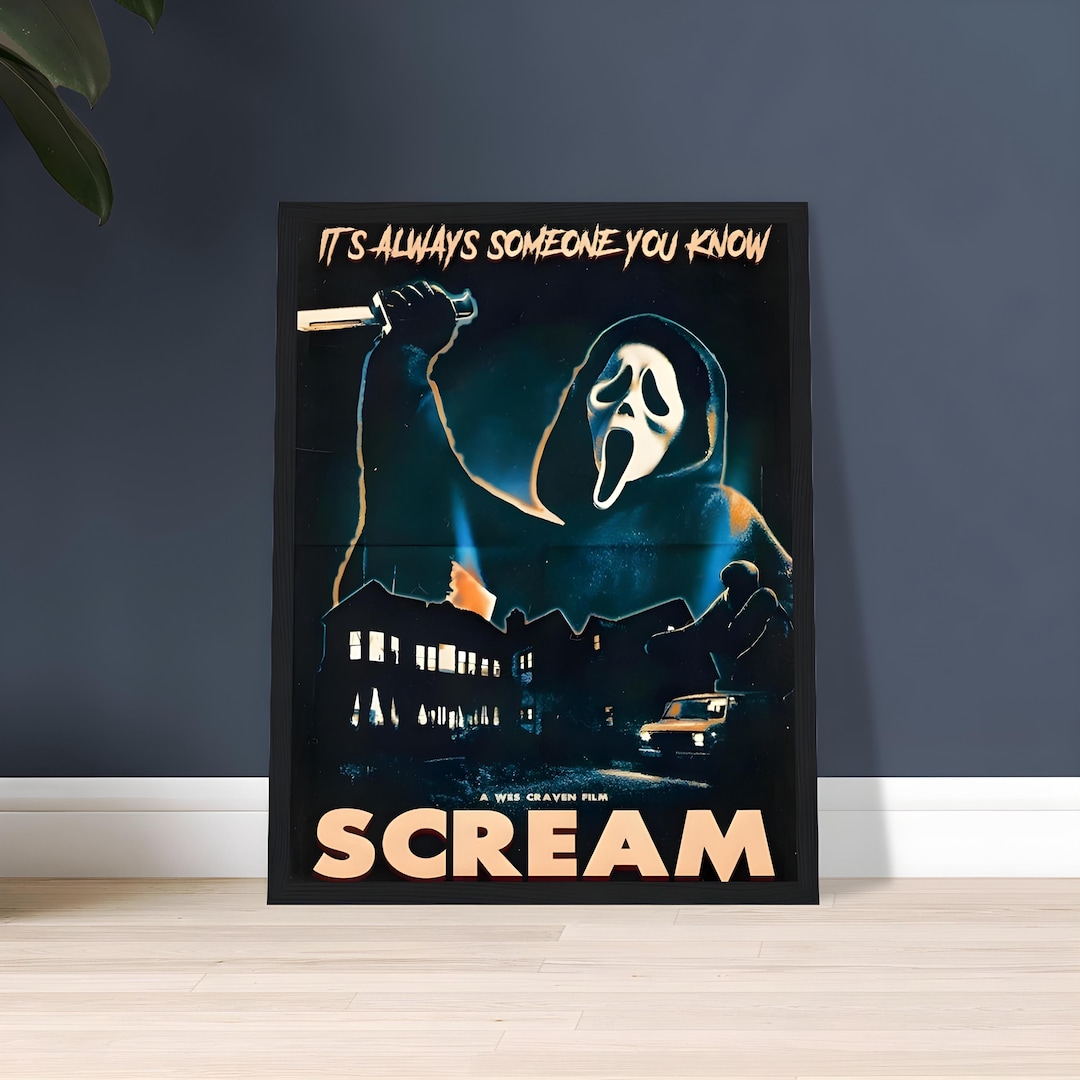 Scream Vintage Sryle Poster Ghostface Scream Poster Wall Art Slasher ...