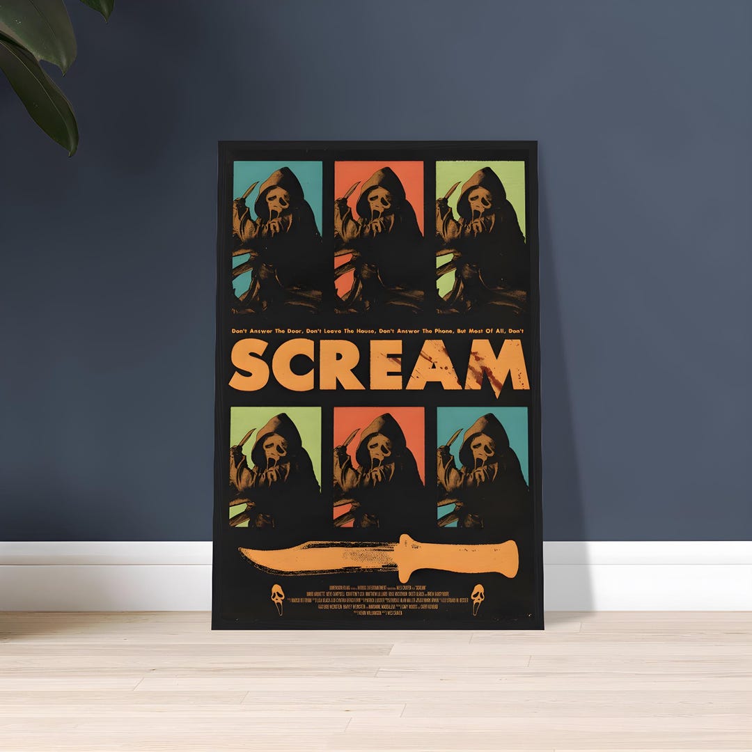 Scream (1996) Cult Classic Movie Poster Vintage Horror Movie Print Ghostface Movie Decor Horror ...