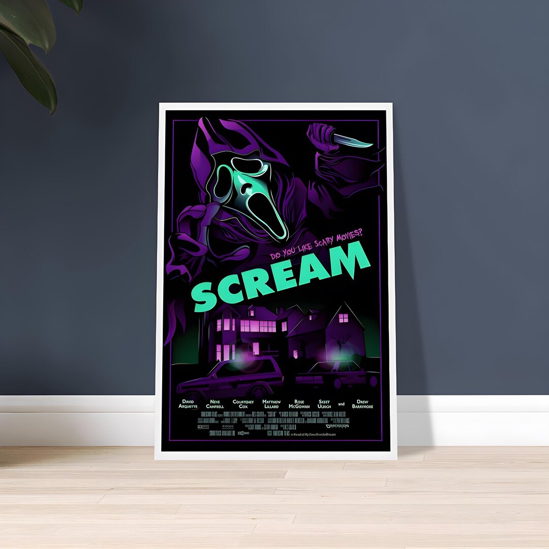 Scream Alternative Movie Poster Cult Classic Movie Poster Ghostface Print Horror Movie Decor ...