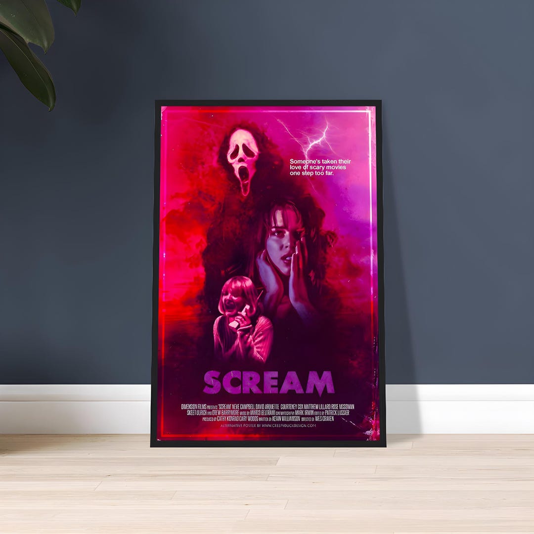 Scream Vintage Movie Poster Cult Ghostface Print Horror Movie Decor Horror Gift Vintage Style ...