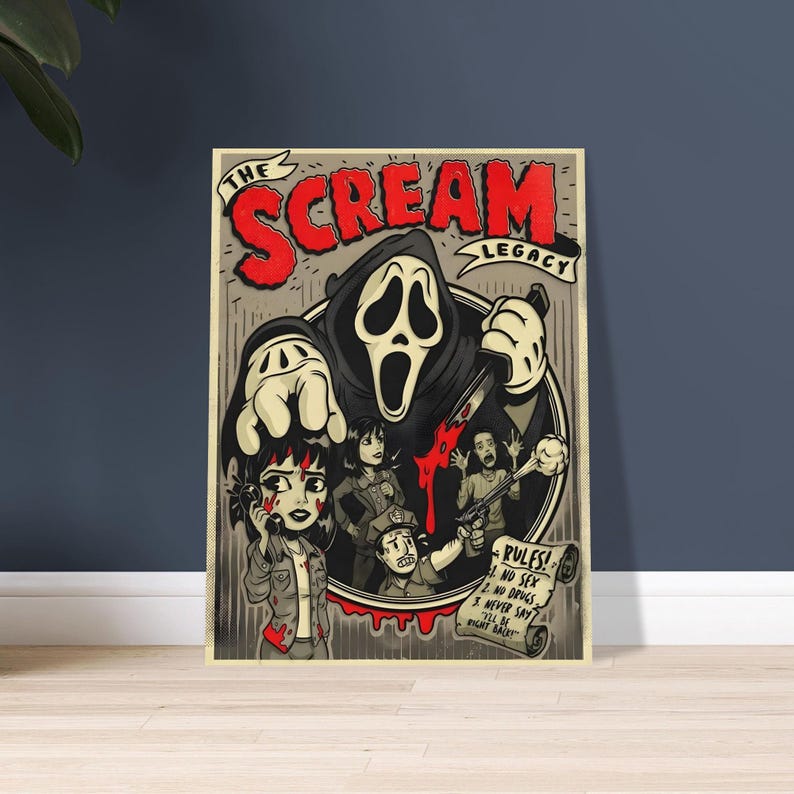 The Scream Legacy Poster Scream Inspired Poster Wall Art Vintage ...