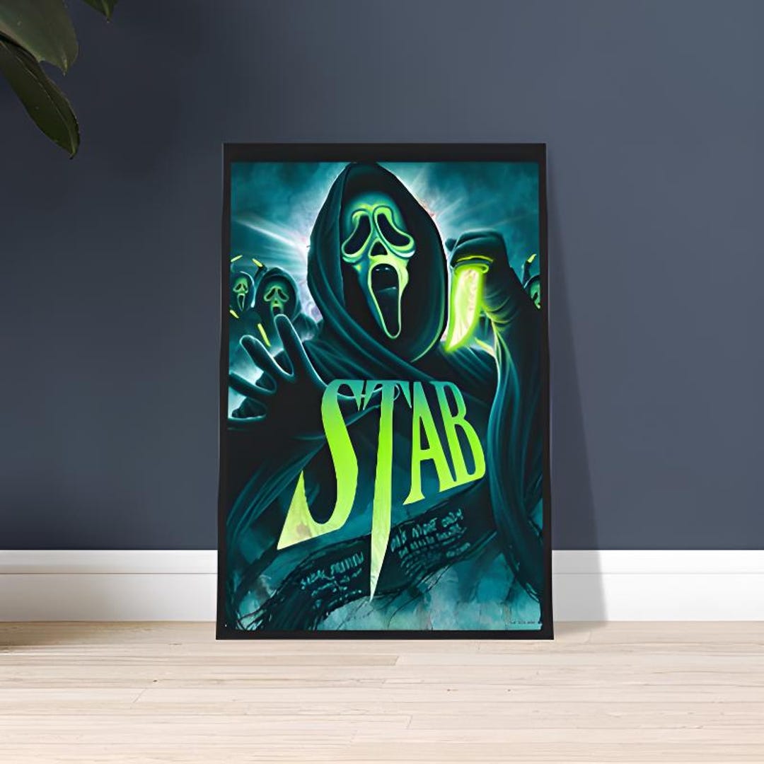 Stab Fictional Movie Vintage Movie Poster Scream Movie Print Horror ...