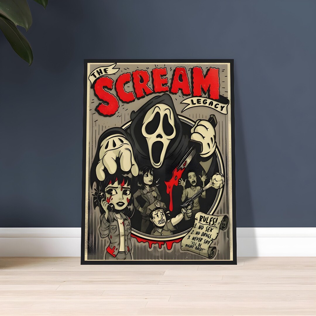 The Scream Legacy Poster Scream Inspired Poster Wall Art Vintage ...