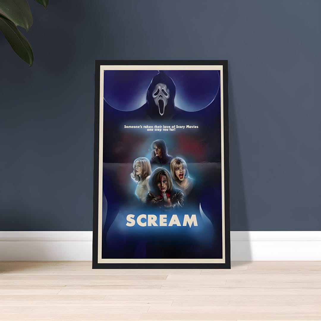 Scream 90s Horror Movie Print Scream Vintage Poster Horror Movie Print ...