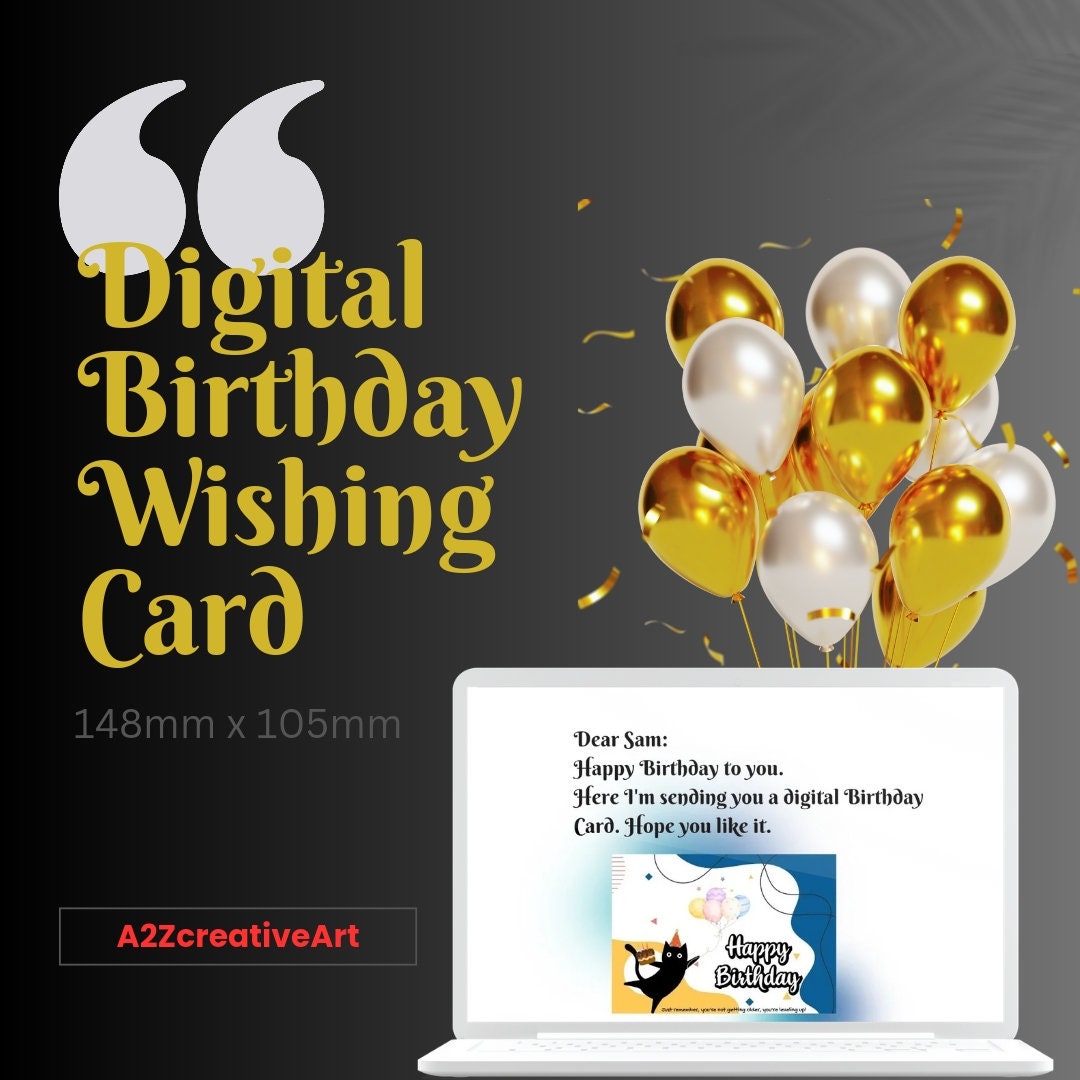 Digital Birthday Card - Etsy