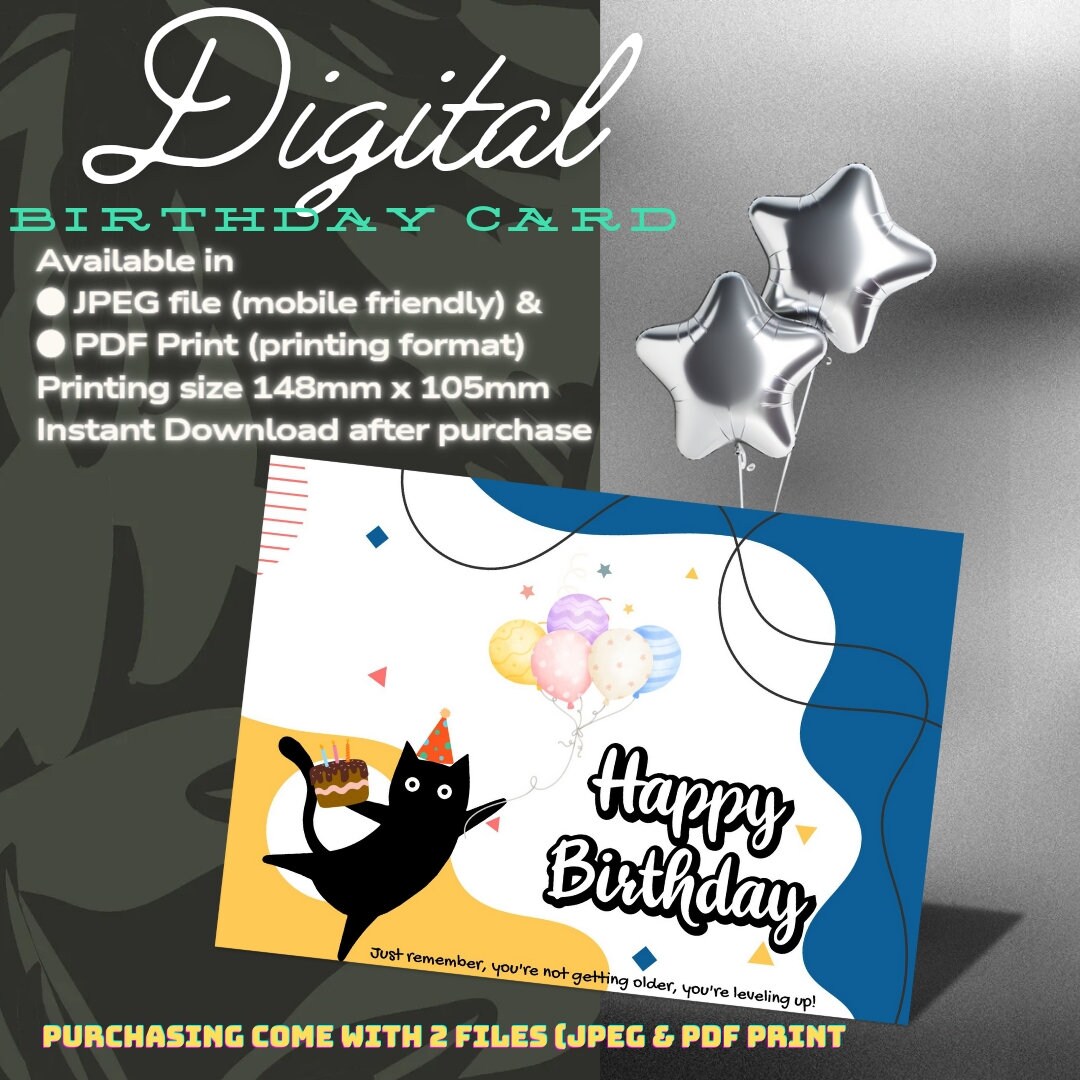 Digital Birthday Card - Etsy