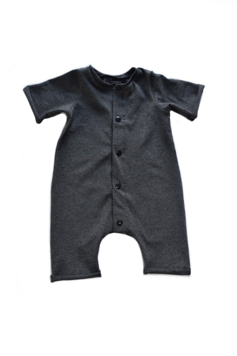 Monochrome Snap Front Baby Romper | Etsy