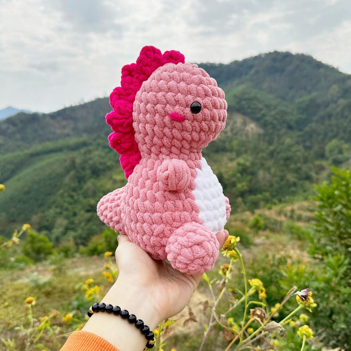 Pink Dinosaur Crochet Pattern, Dinosaur Amigurumi Crochet ...