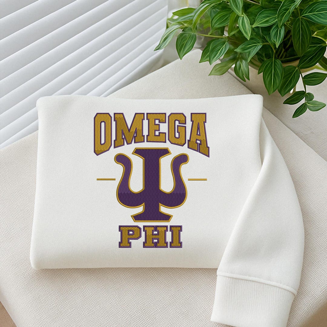 Omega Psi Phi Embroidered Sweatshirt, 1911 Fraternity Sweater, Greek ...