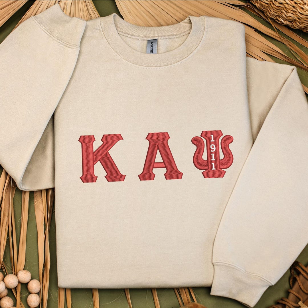 Kappa Alpha Psi Embroidered Sweatshirt, KAY 1911 Fraternity Sweater ...