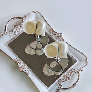 Customized Silver Vintage Shell Martini Glasses • Hen Do Bachelor Party ...