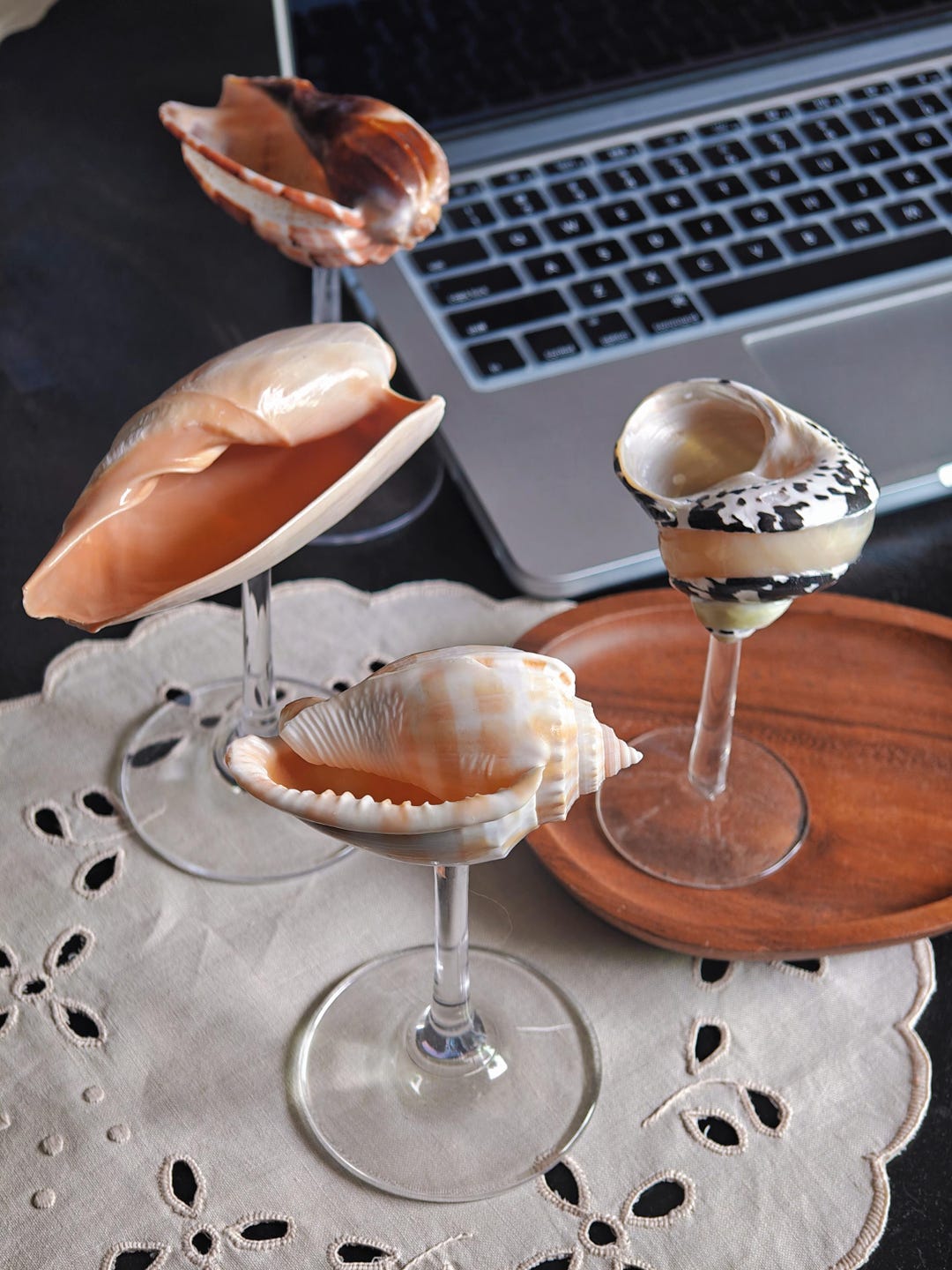 Custom Name Beach Seashell Martini Glasses • Seashell Cup • Seashell ...