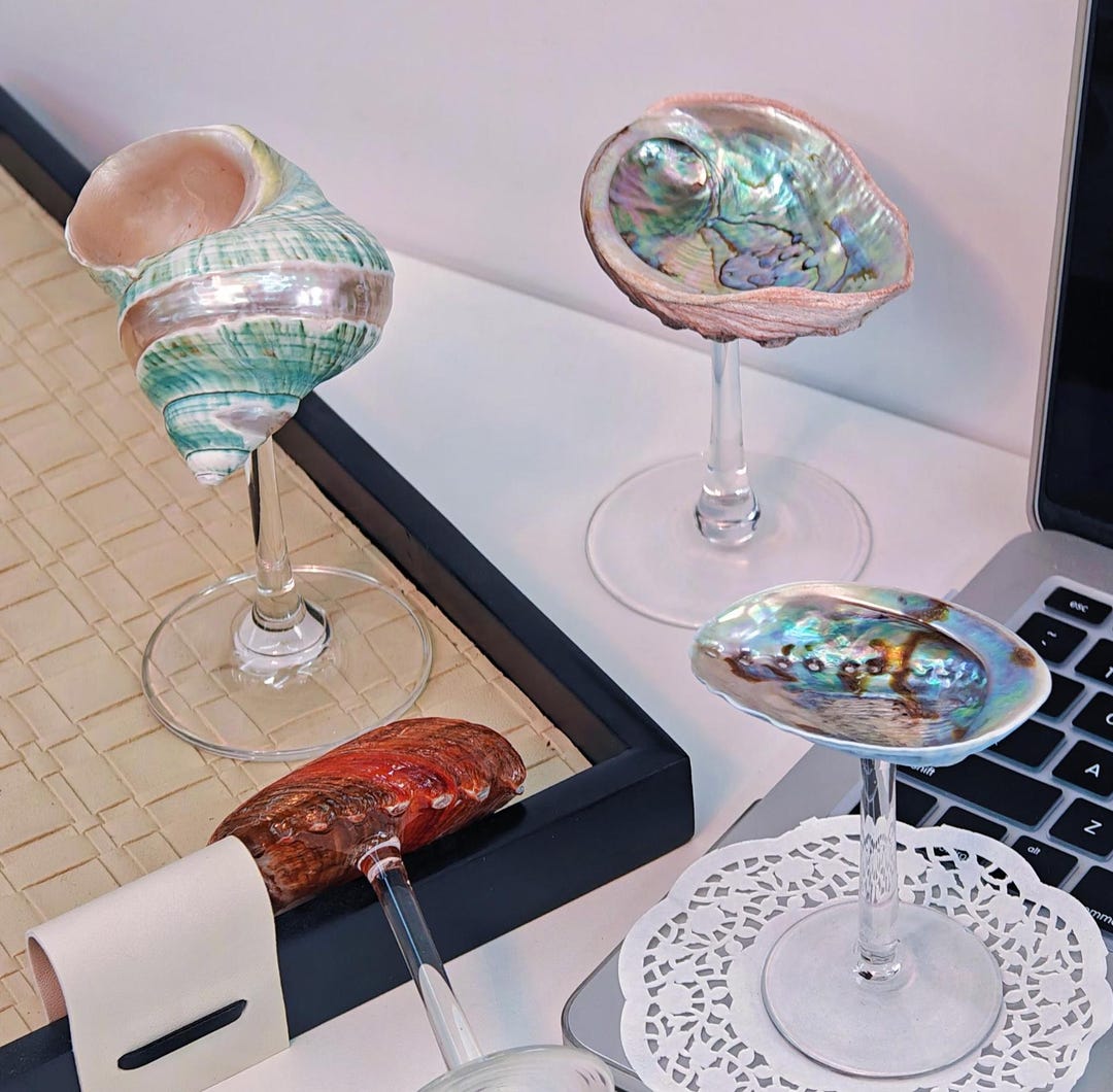 Custom Name Shell Wine Glass, Beach Wedding Wine Glasses, Handmade ...