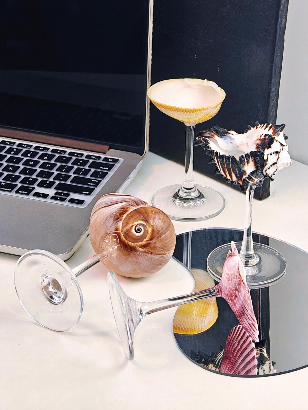 Customized Shell Martini Glasses Seashell Wine Glasses Hen Do Bachelor ...