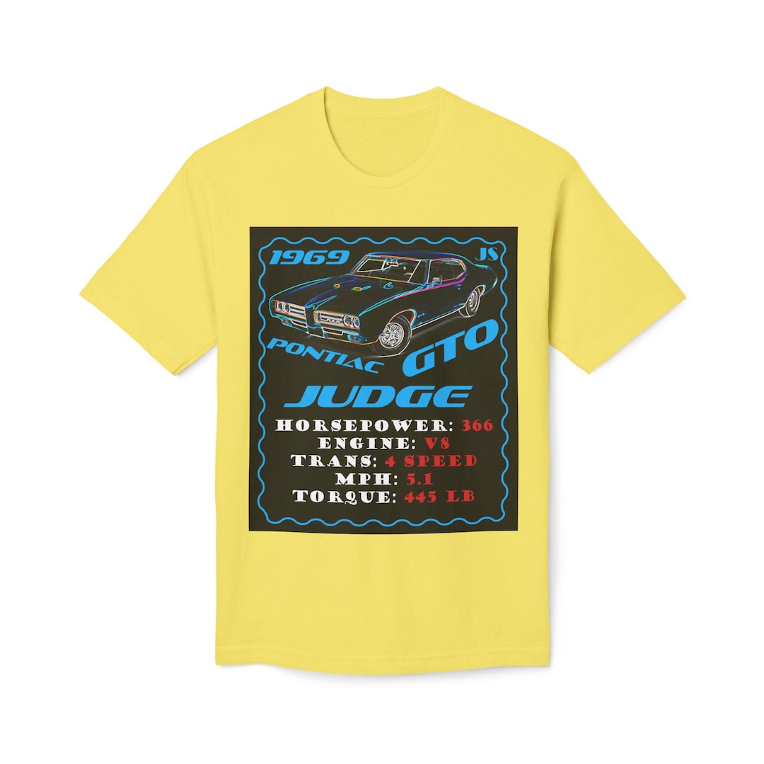 Classic 1969 Pontiac GTO Shirt - Etsy